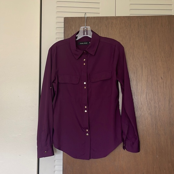 Ivanka Trump | Tops | Ivanka Trump Purple Button Down Blouse | Poshmark